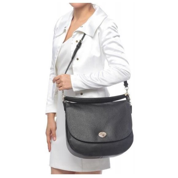 Coach | Bags | Coach Pebbled Leather Turnlock Hobo Crossbody | Poshmark